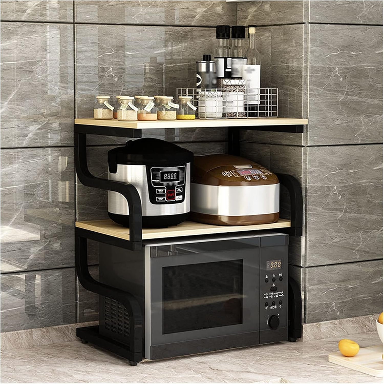 Amazon.com - Microwave Oven Rack Shelf Microwave Oven Rack Kitchen Rack ...