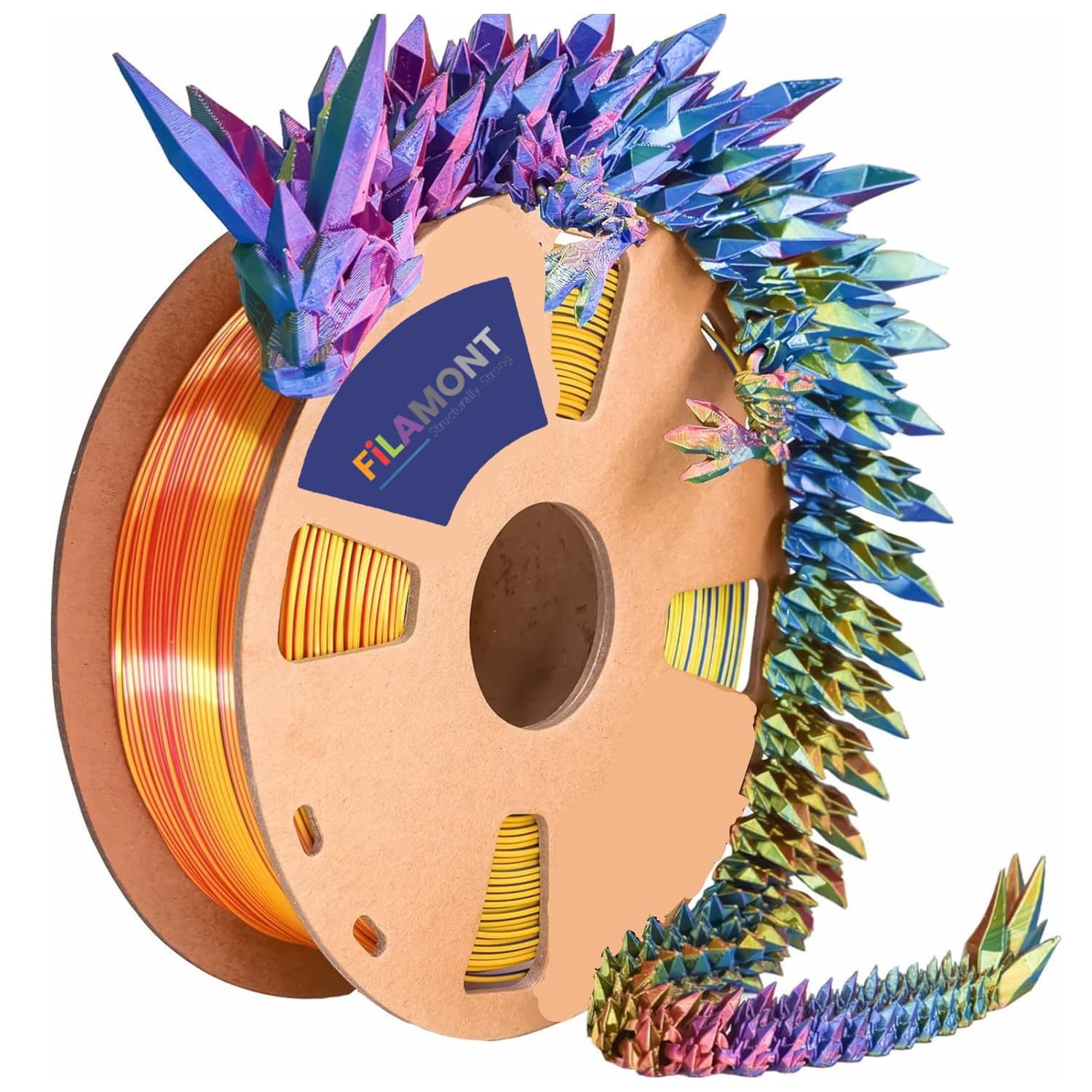 FiLAMONT PLA Silk Filament 1.75mm, 3D Printer Filament, Shiny Silk 1.75 ...