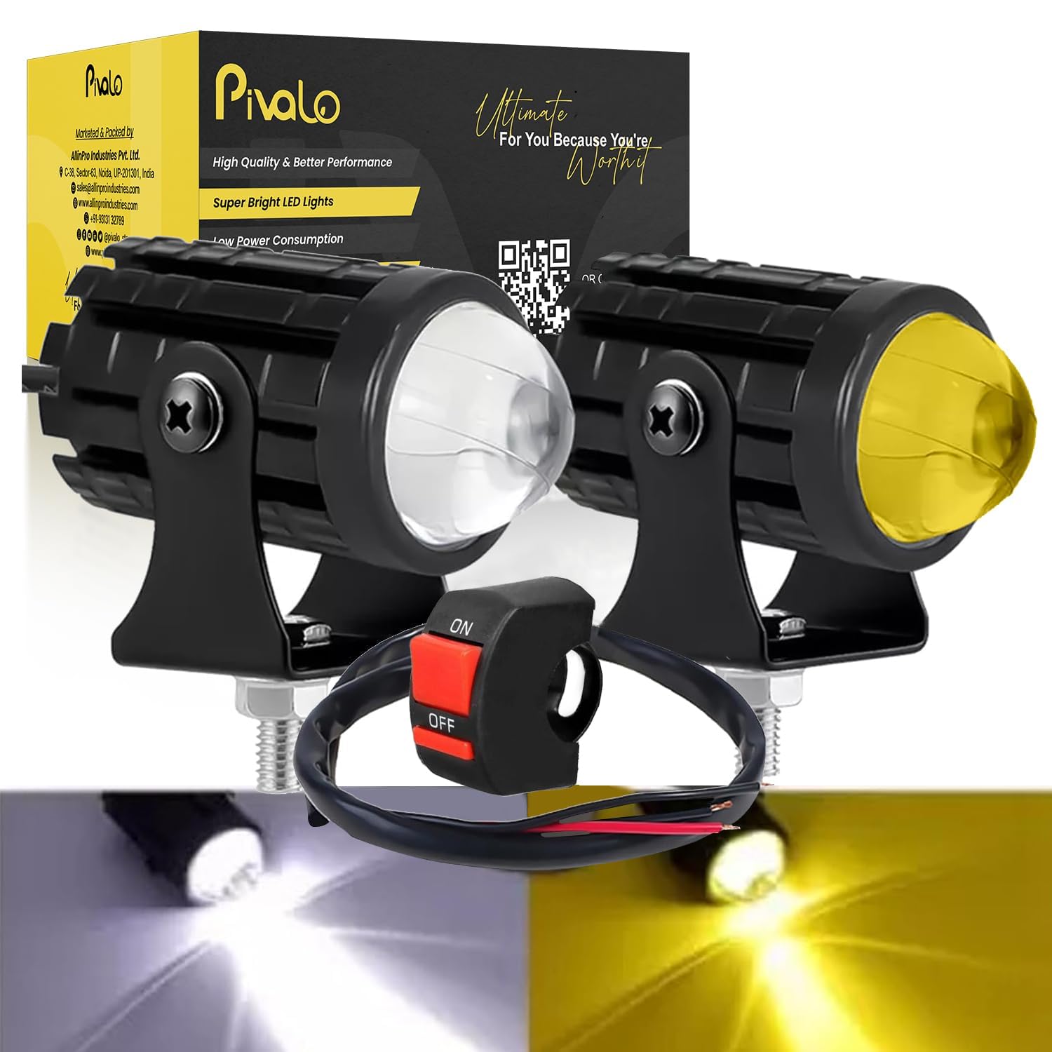 Pivalo 12v Dc Bike Fog Light Super Bright 18w Metal | Desertcart OMAN