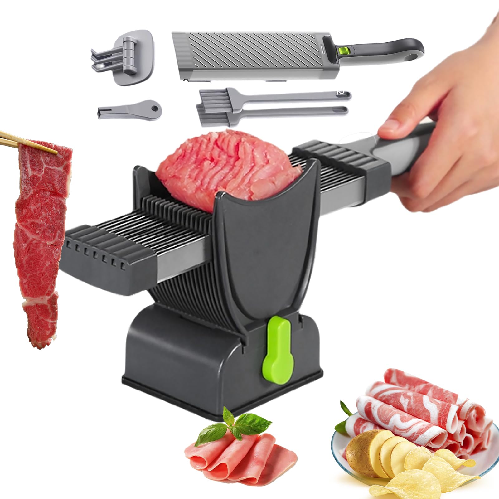 Meat Slicer for Home, Kitchen Stainless Steel Meat Cleaver Food Slicer ...
