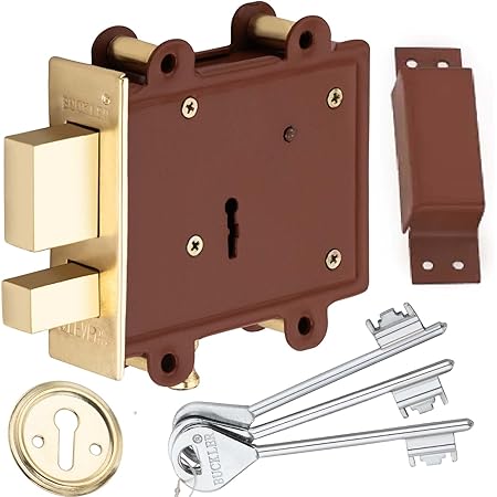 BUCKLER Main Gate Door Lock for Home/Office/Godown, Slider and Double ...