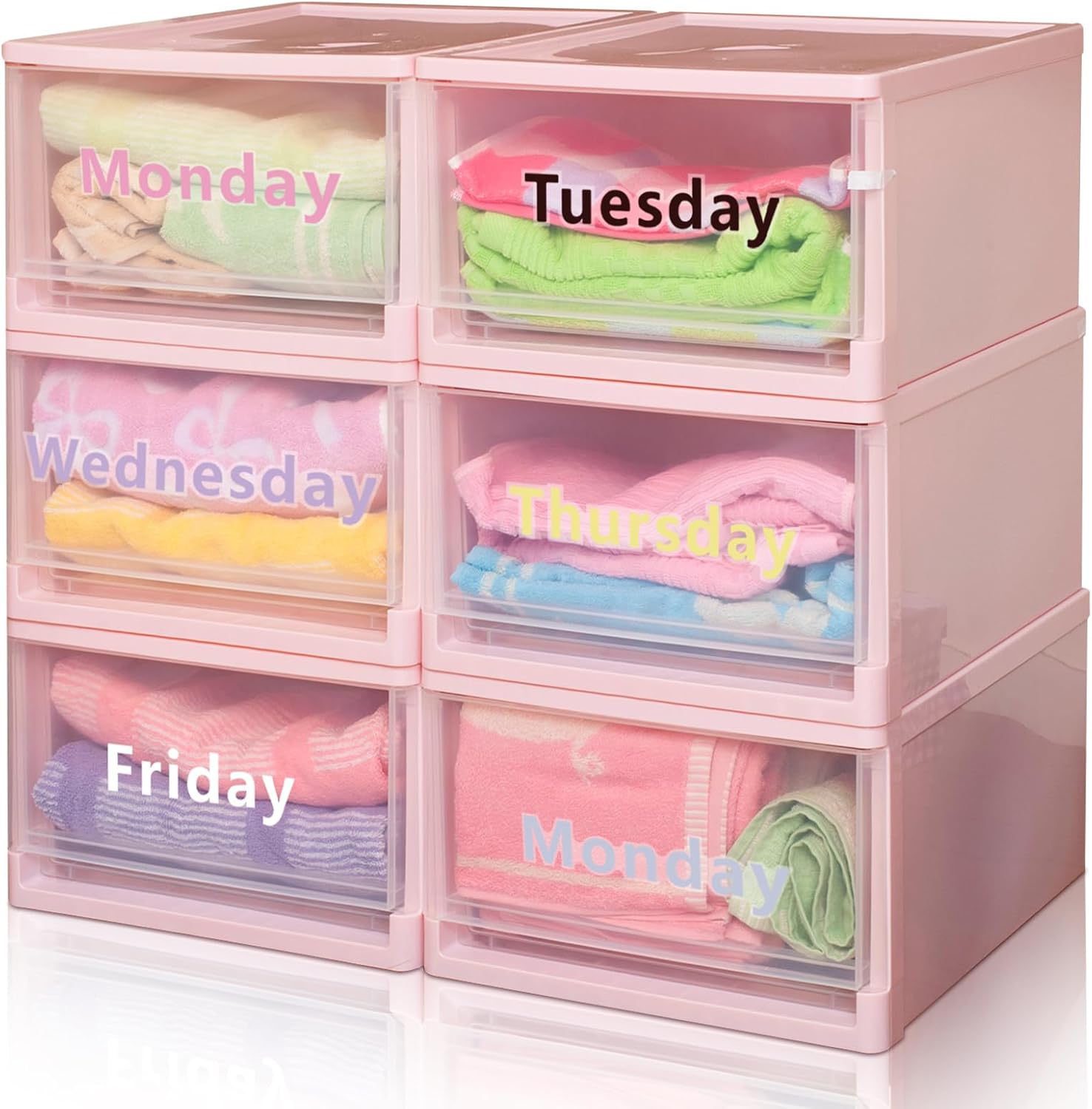 Amazon.com: Trandraft 30 Pcs Days of The Week Stickers for Drawers ...