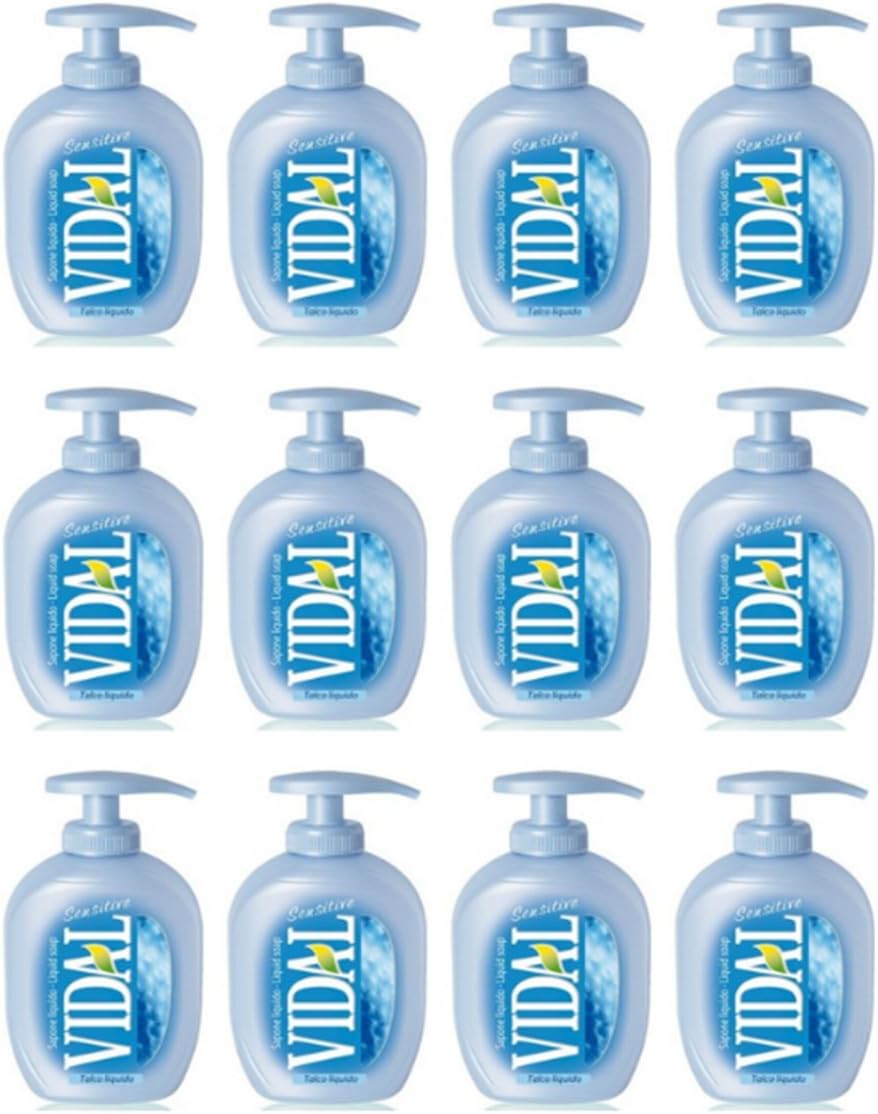 12 x Vidal Savon liquide Sensitive Talc Liquide 300 ml : Amazon.fr ...