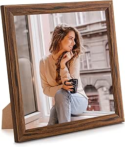 Amazon.com - MOUDAMION 7x7 Wood Frame Brown, Natural Wooden 7x7in ...