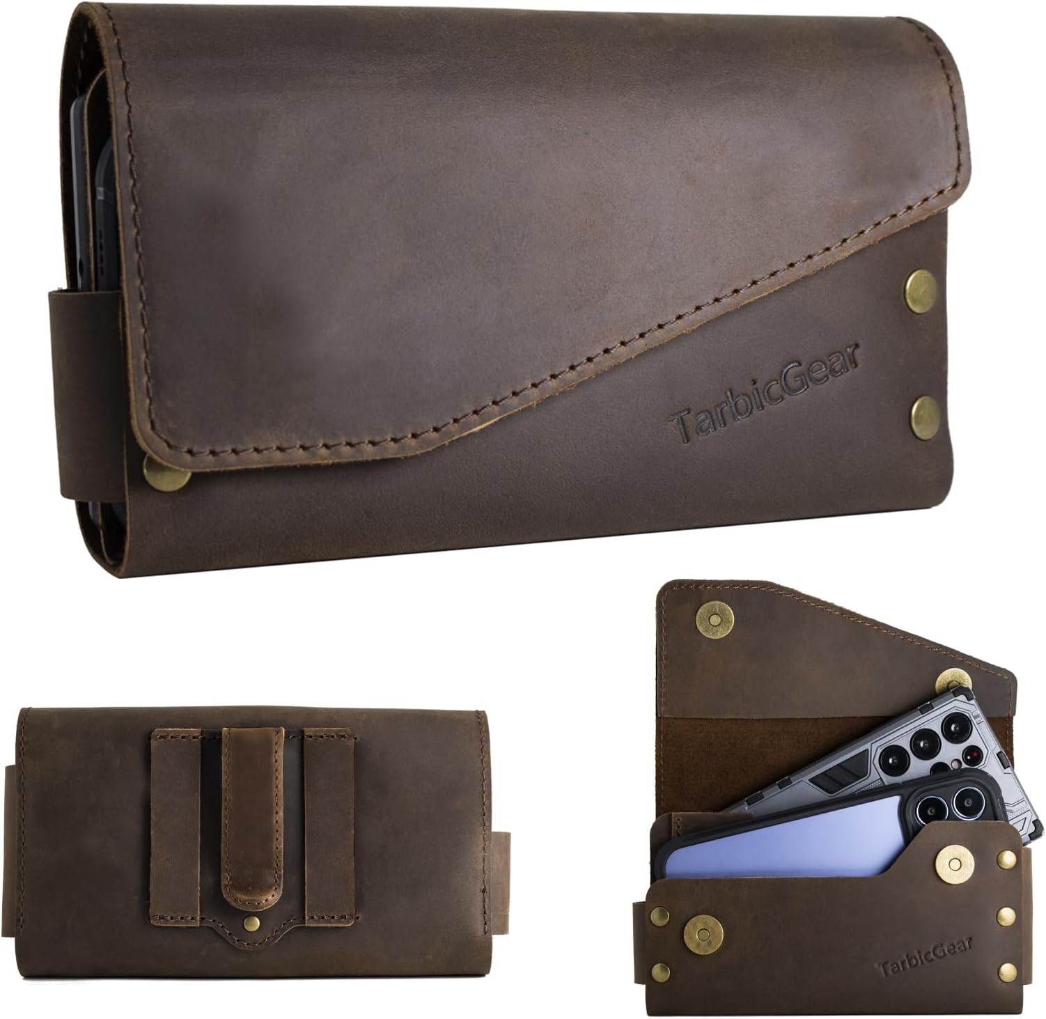 TarbicGear Dual Large Cell Phone Holster, Bult Clip Double Decker ...