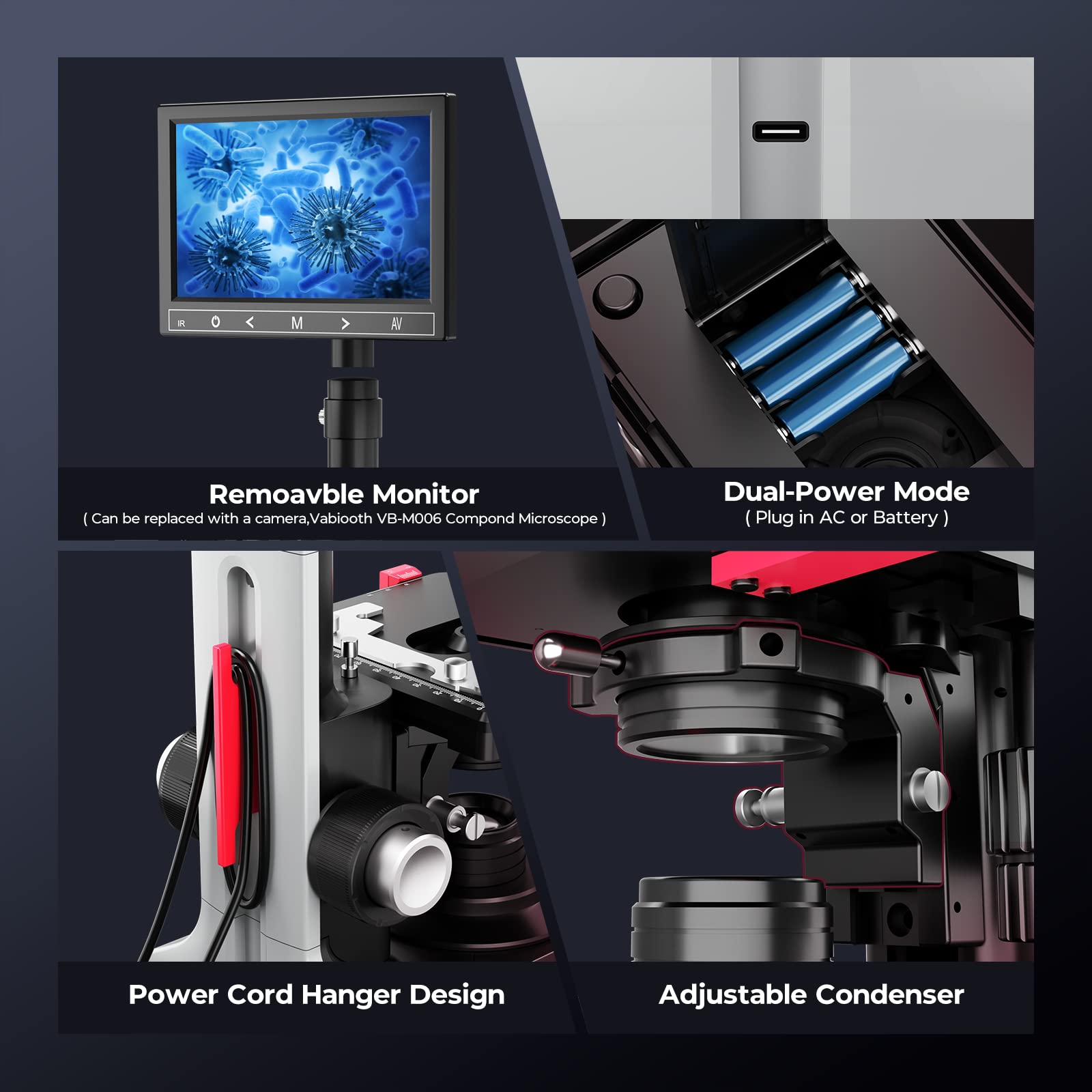 Snapklik.com : Dual Power Supply Vabiooth Lab Compound Trinocular ...