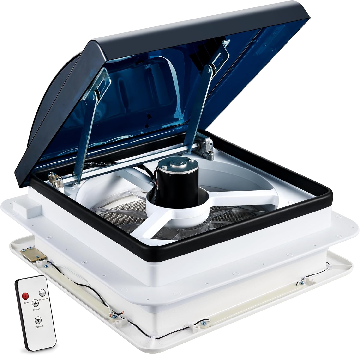 Amazon.com: Xyvexa 14" RV Roof Vent Fan 12v 5 Speed Auto Remote Control ...