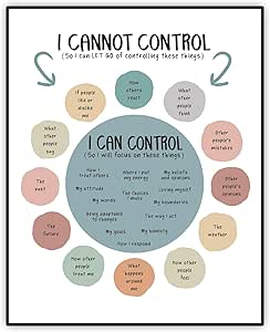 Amazon.com: SWITHOM Things I Can and Cannot Control Poster, Therapy ...