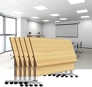 Amazon.com: Folding Conference Tables, Flip Top Rolling Seminar Meeting ...