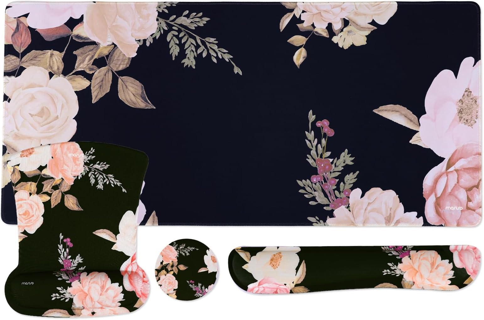 Amazon.com: MOSISO Keyboard Mouse Pad Set, Large Gaming Mousepad ...