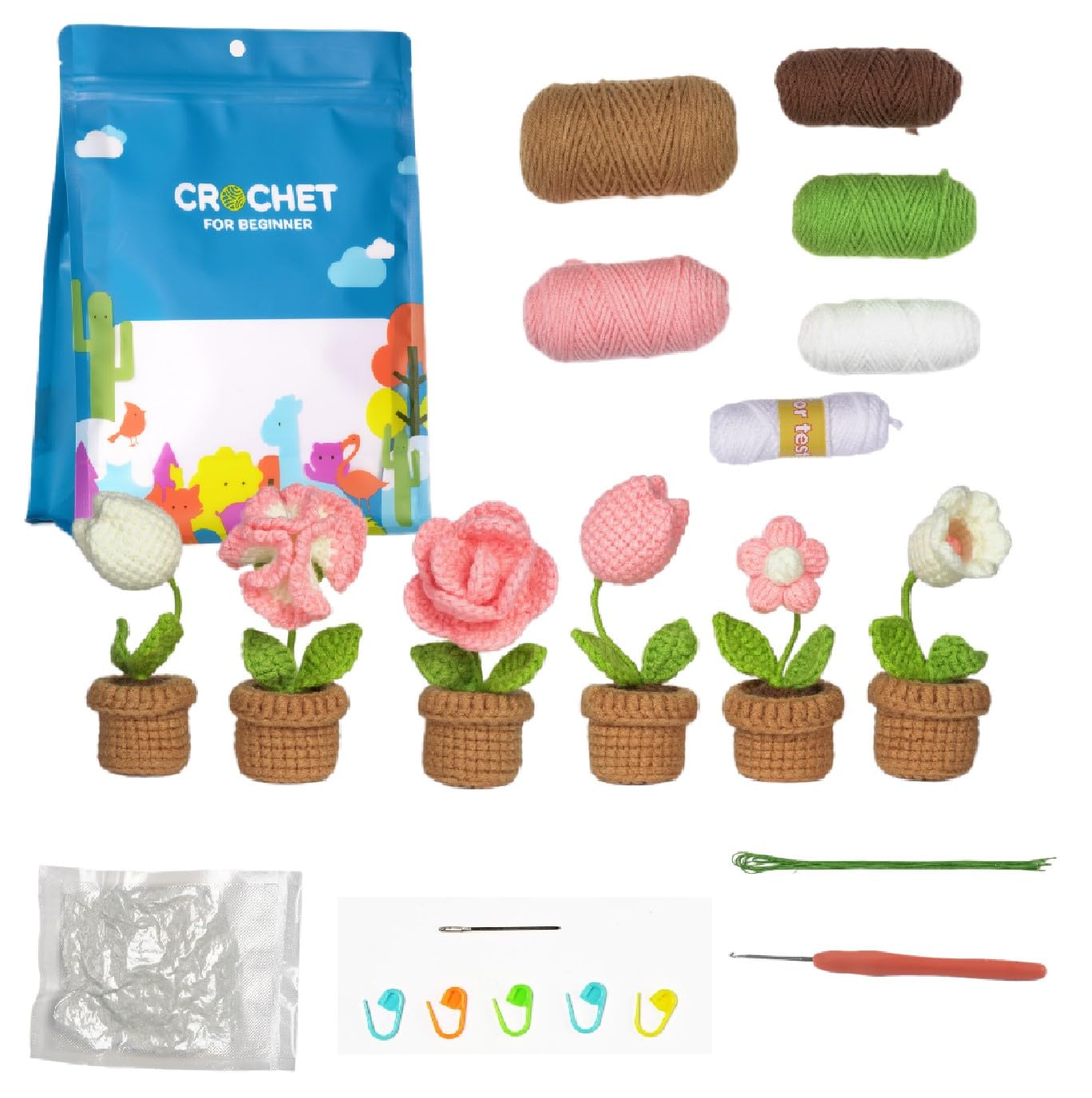 Amazon.com: Crochet Set - Beginner Friendly Crochet Set with Step-by ...