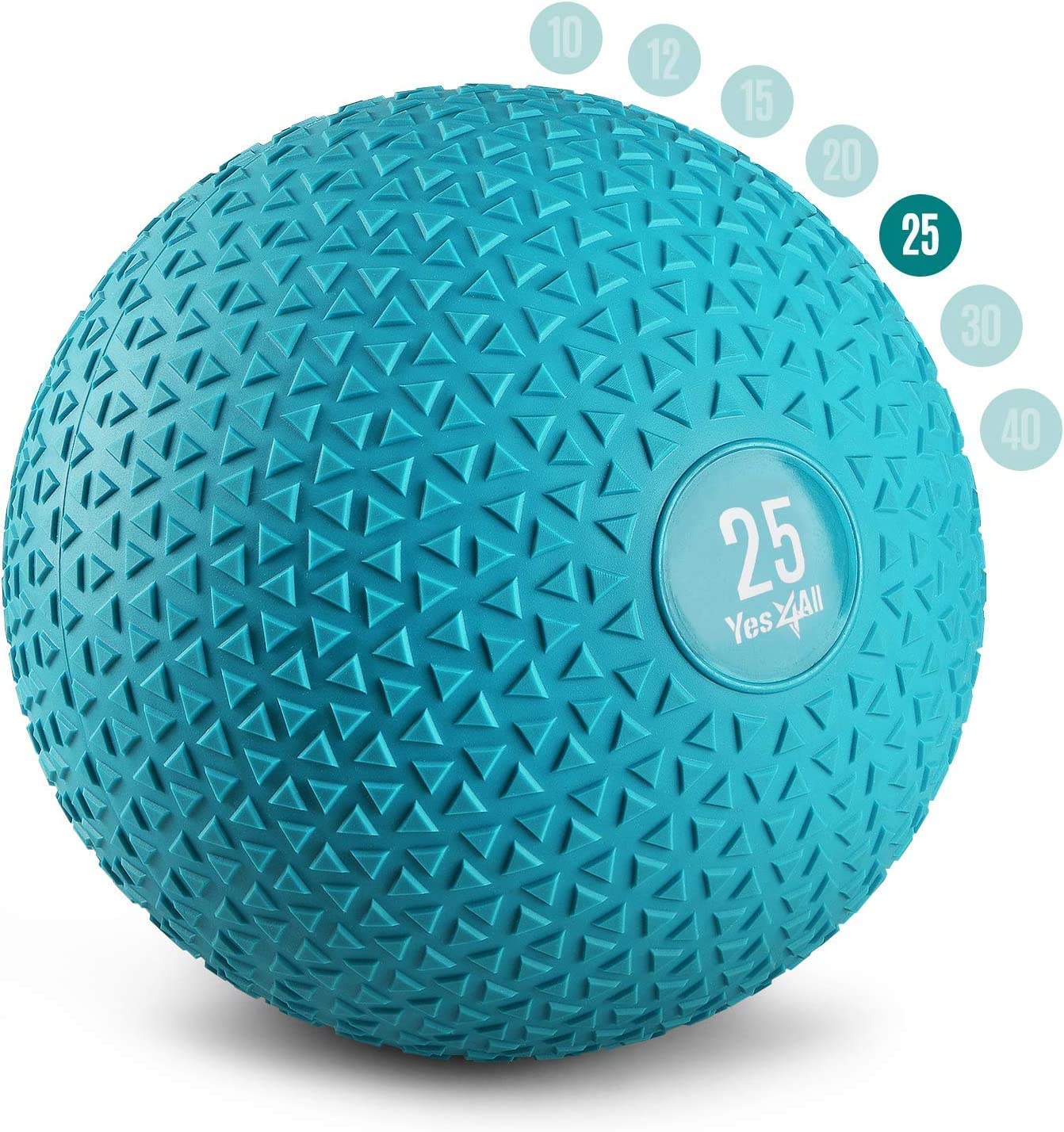 Yes4All Slam Balls (Tread Black, Blue, Teal, Orange & Glossy) 10-40lbs ...