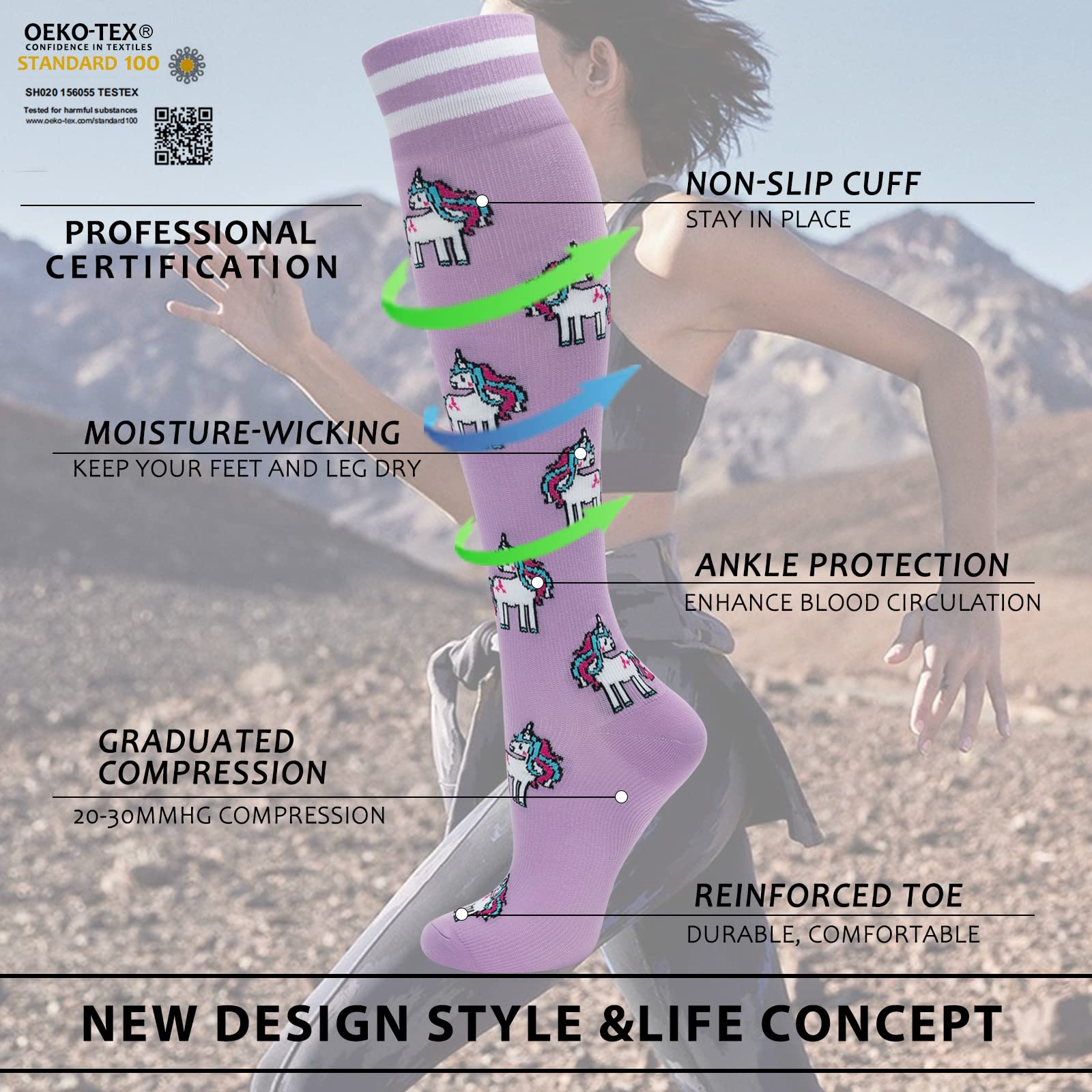 Snapklik.com : Fenglaoda Compression Socks For Women Men 3 Pairs ...