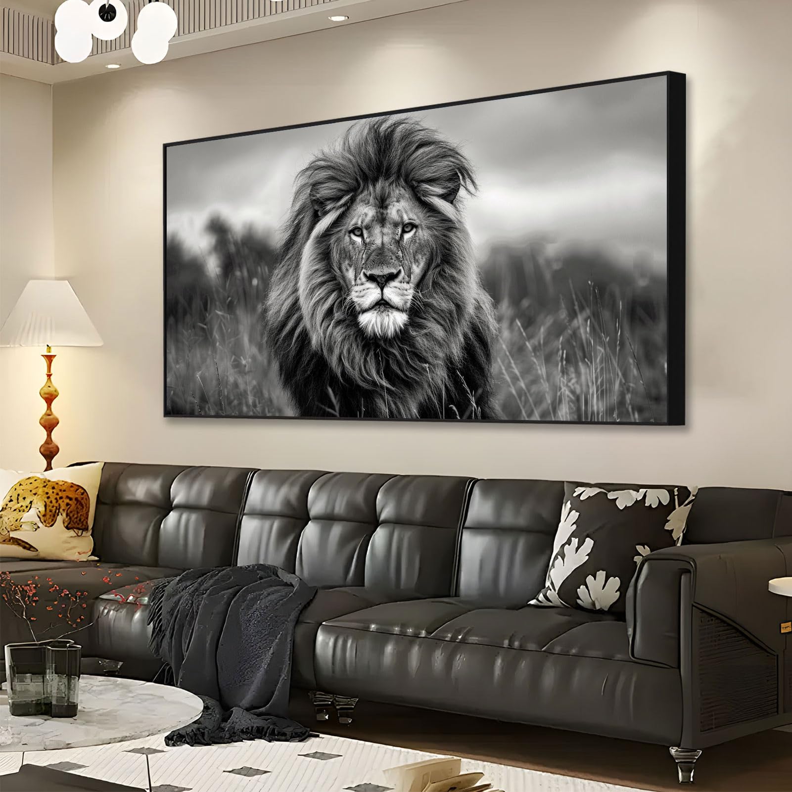 Amazon.com: Lion Canvas Wall Art, Lion Pictures Wall Decor, Majestic ...
