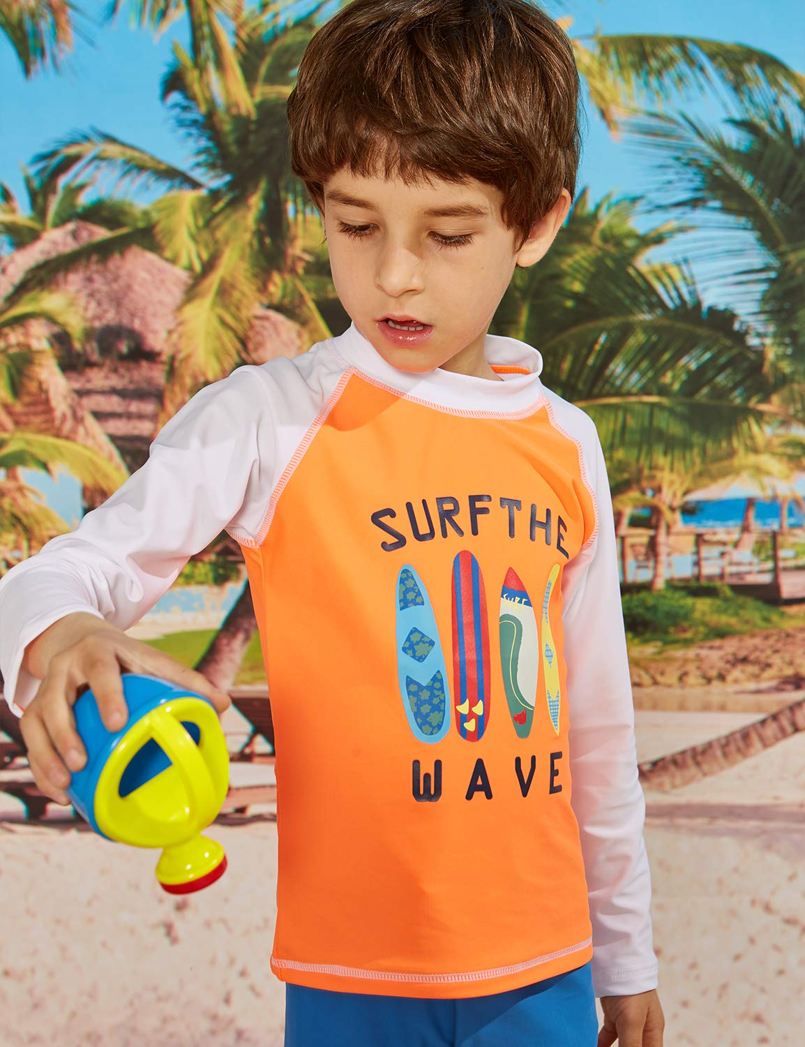 Snapklik.com : Boys Rash Guard Shirt Long Sleeve UPF 50+ Sun Protection ...