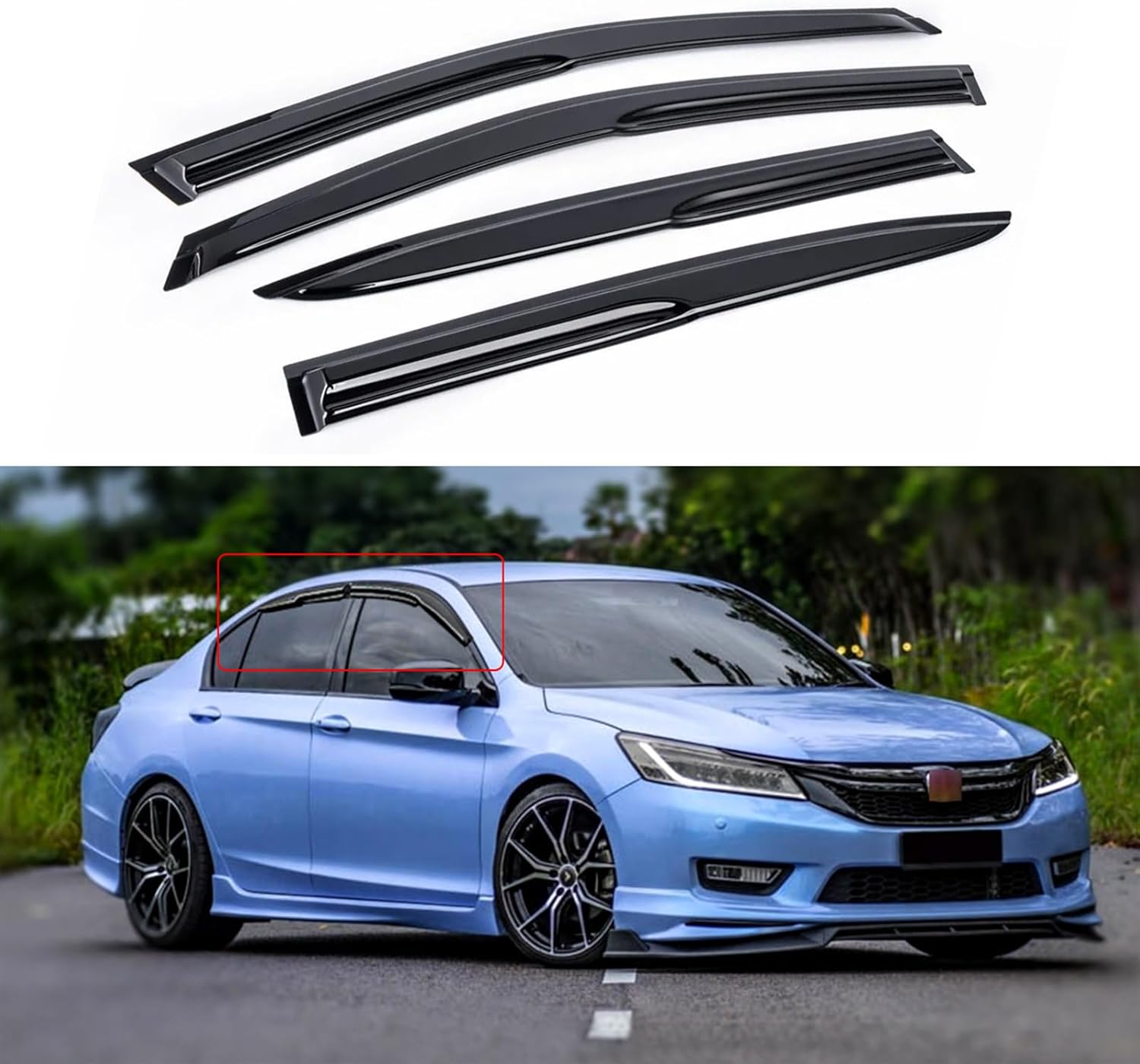 Amazon.com: AceRide Window Visors Compatible with Honda Accord Sedan ...