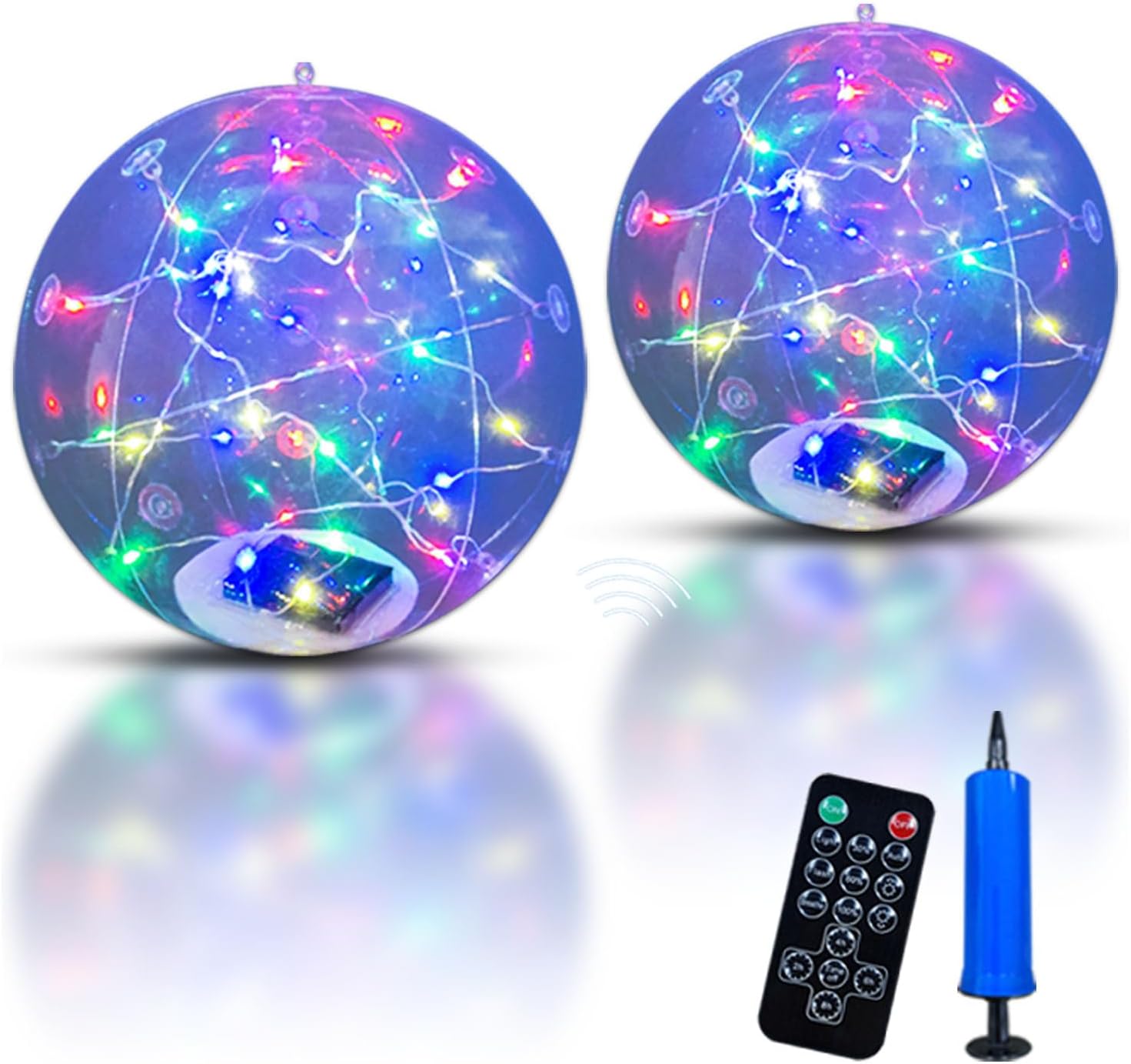 Amazon.com: kkooplay 2 PCS Solar Pool Lights, 14 Inch Colorful Floating ...