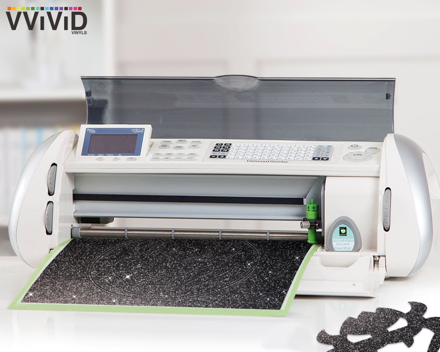 Wedding Card VViViD Glitter Black Craft Vinyl Roll - 1ft X 6ft ...