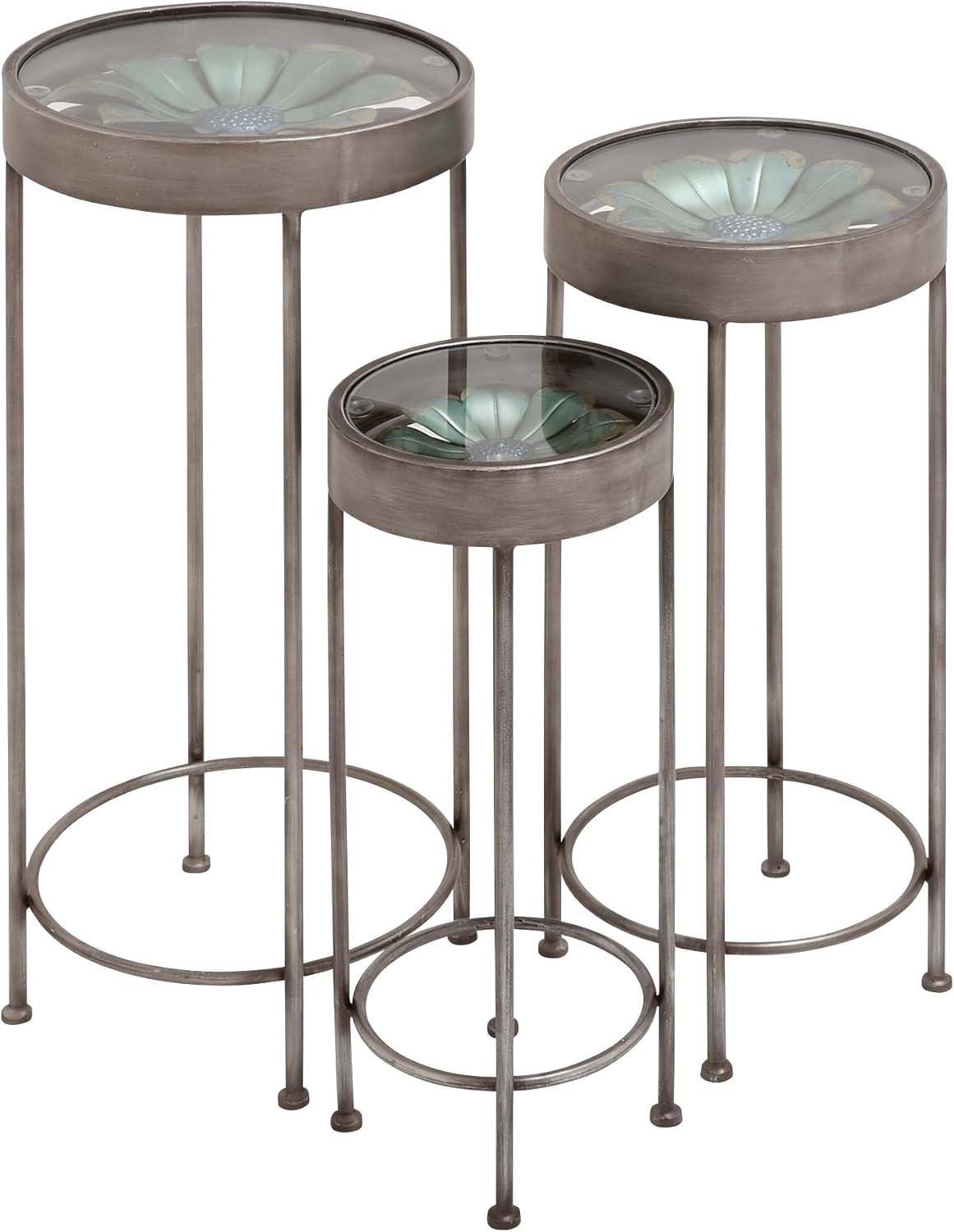 Amazon.com : Deco 79 Metal Glass Plant Stand, 30-Inch/26-Inch/22-Inch ...