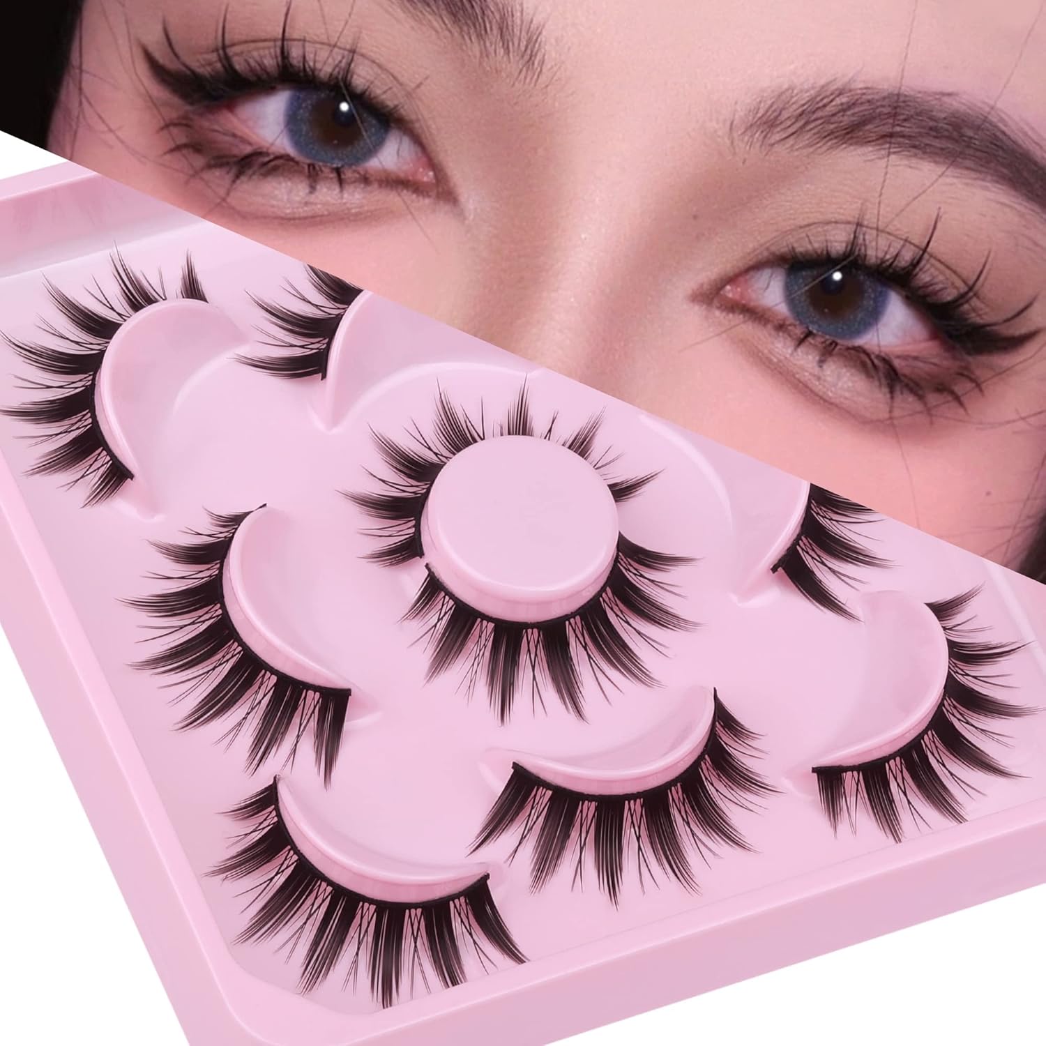 Amazon.com: Cosplay Eyelashes Doll Anime Lashes Mink Japanese Spiky ...