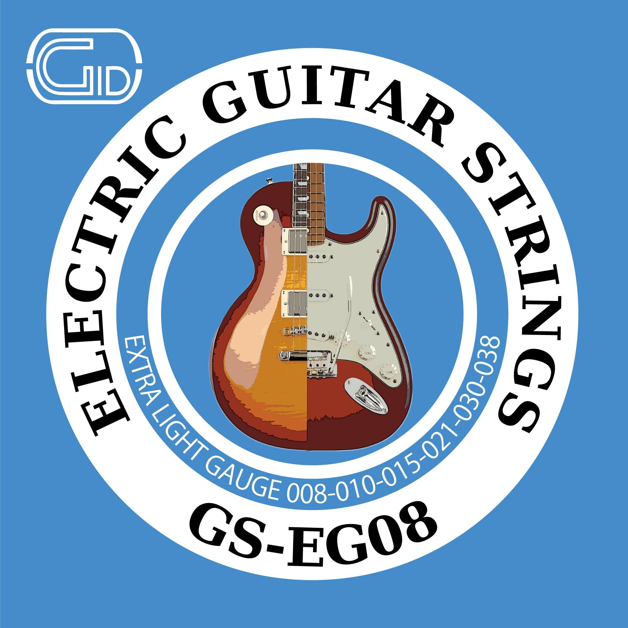 Amazon.co.jp: GID ジッド STRINGS series エレキギター弦 08-38 Extra Light エクストラライト ...