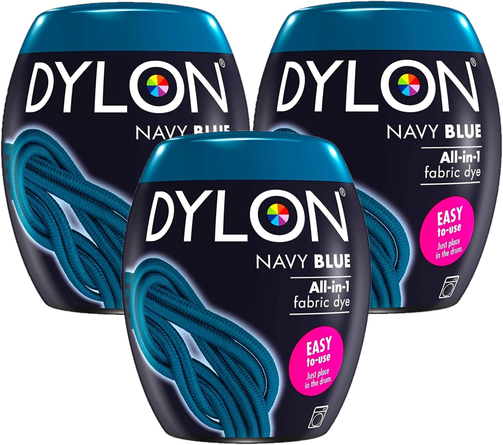 Dylon New 350g Navy Blue Machine Dye Pod 2 Pack : Amazon.co.uk: Home ...