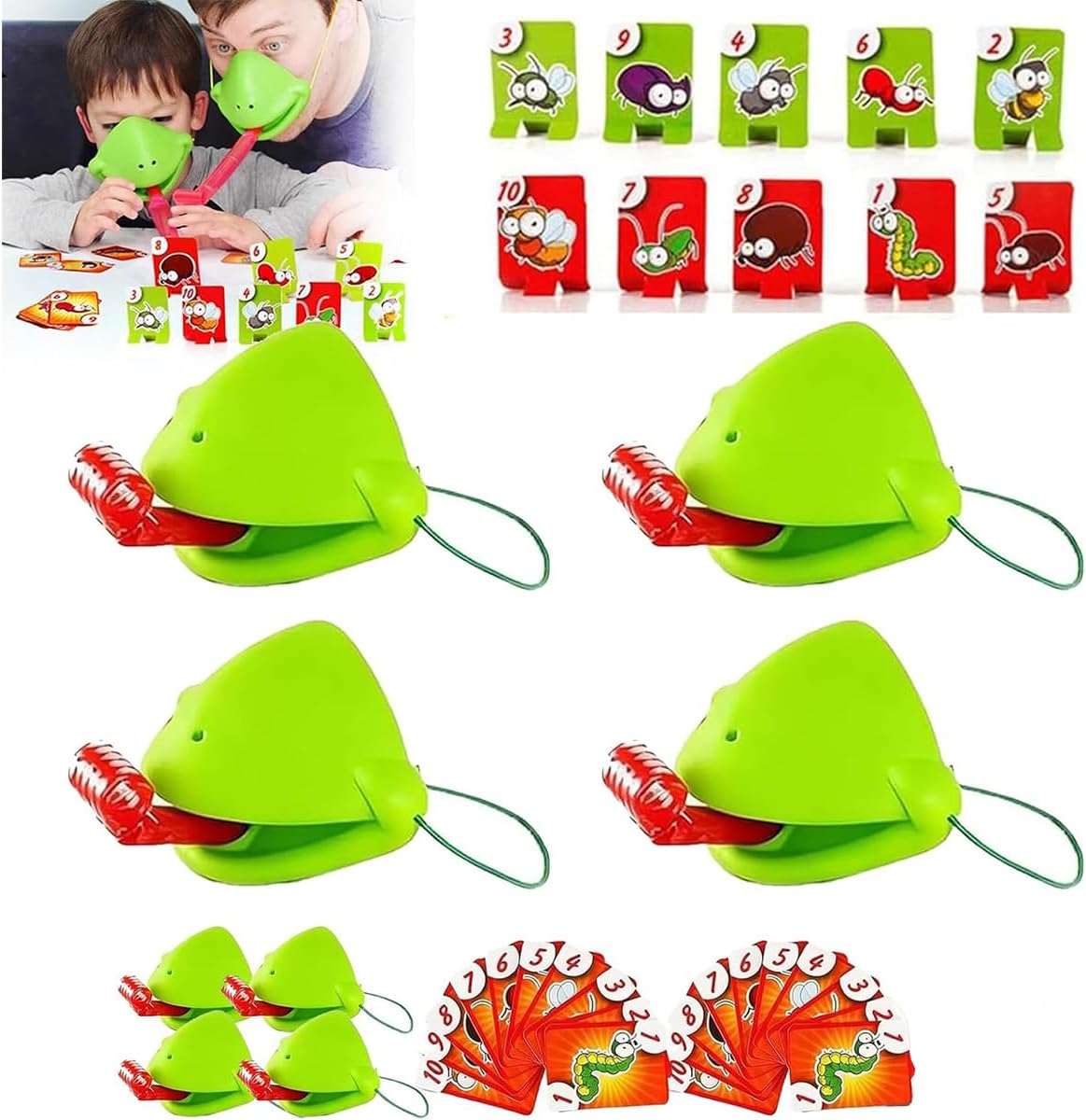 Amazon.com: Frog Tongue Game with Blowing air, Frog Mask Tongue Game ...