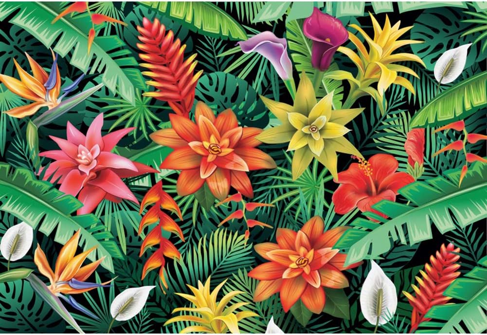 Amazon.com : Leyiyi 8x6ft Summer Tropical Flower Backdrop Exotic ...