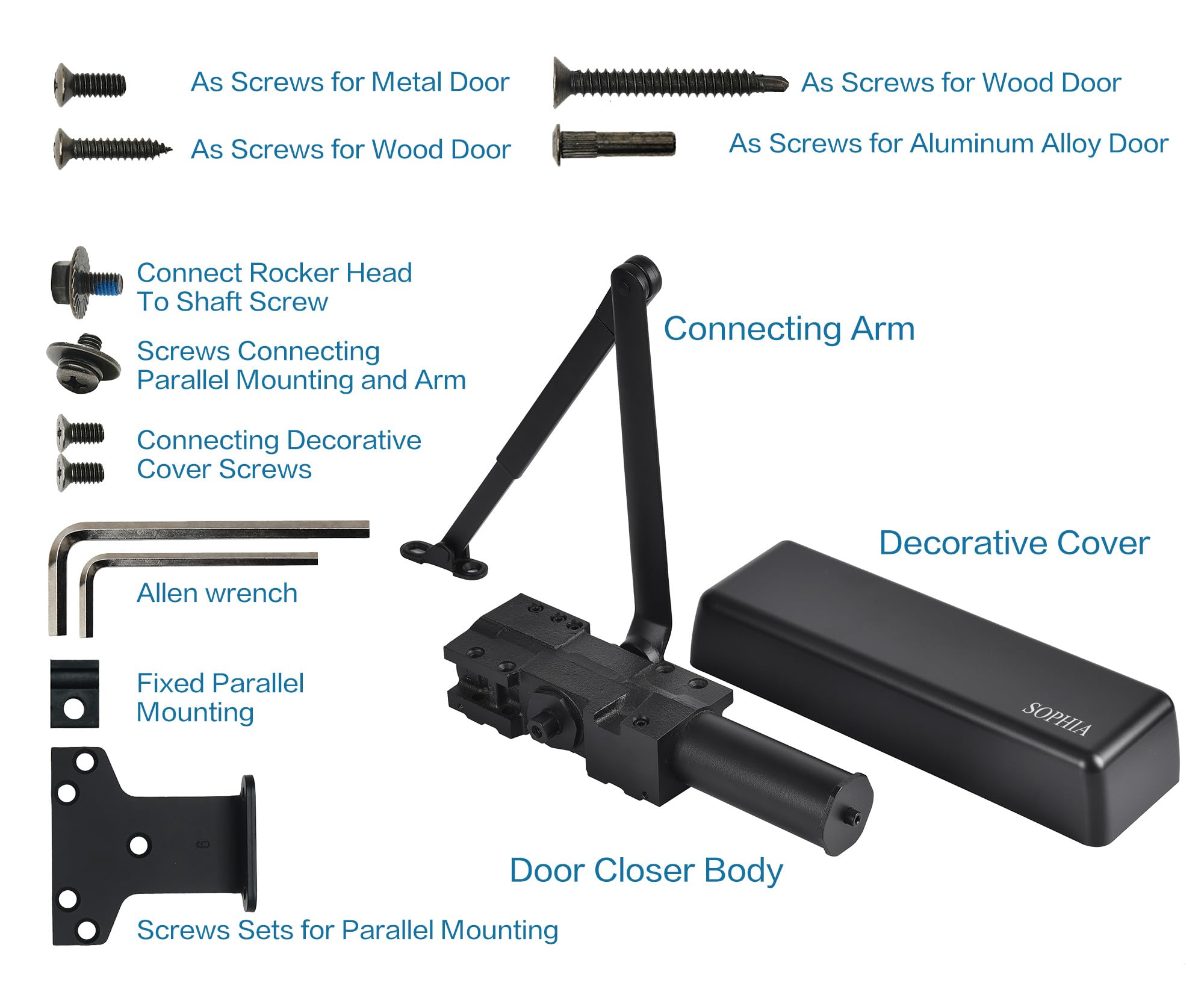 Snapklik.com : Commercial Door Closer Heavy Duty, Automatic Door Closer ...