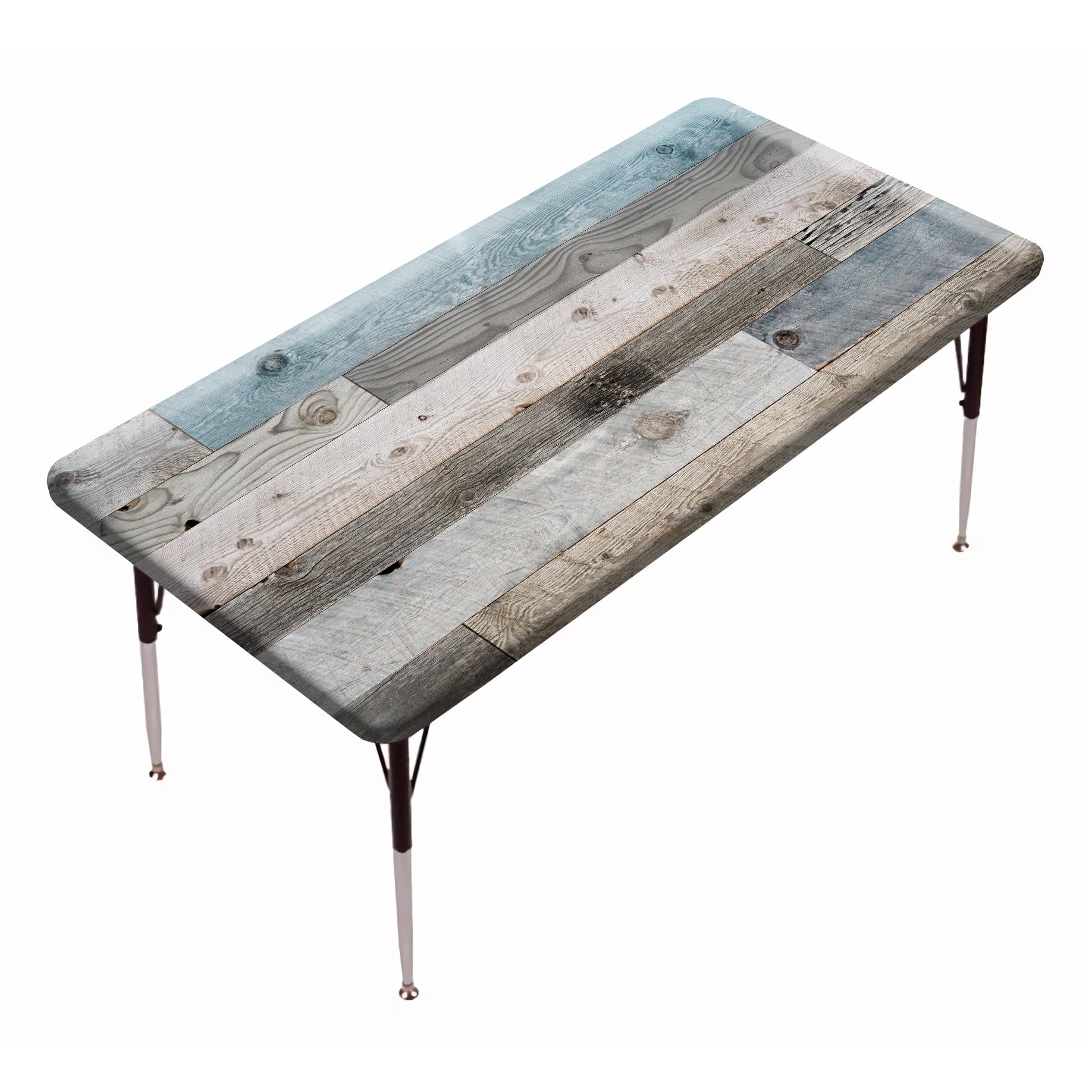 Amazon.com: JOSKAA Rectangle Fitted Wood Texture Table Cloths, Vintage ...