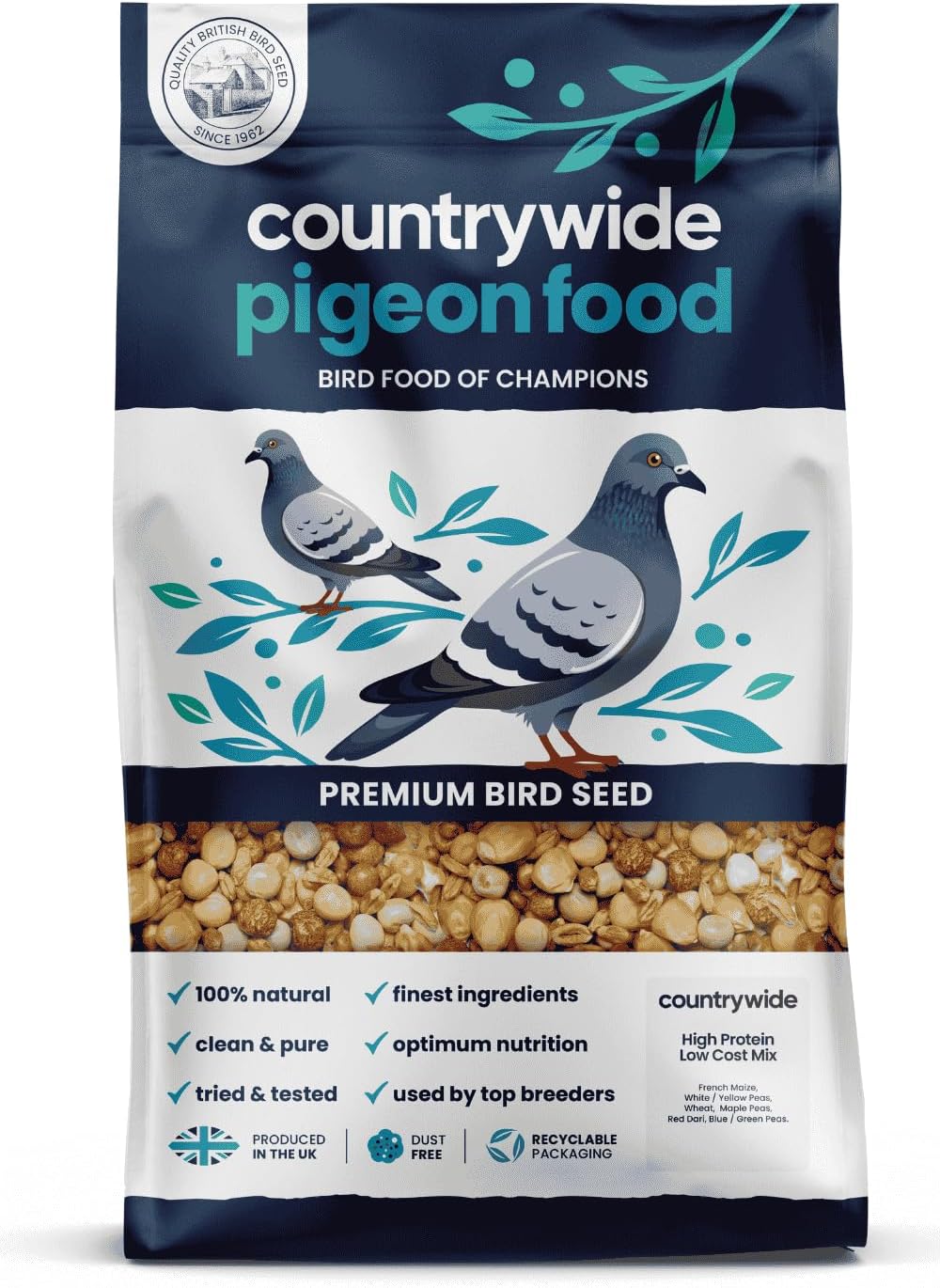 Countrywide High Protein Low Cost Pigeon Food 20kg - Quality Dust-Free ...
