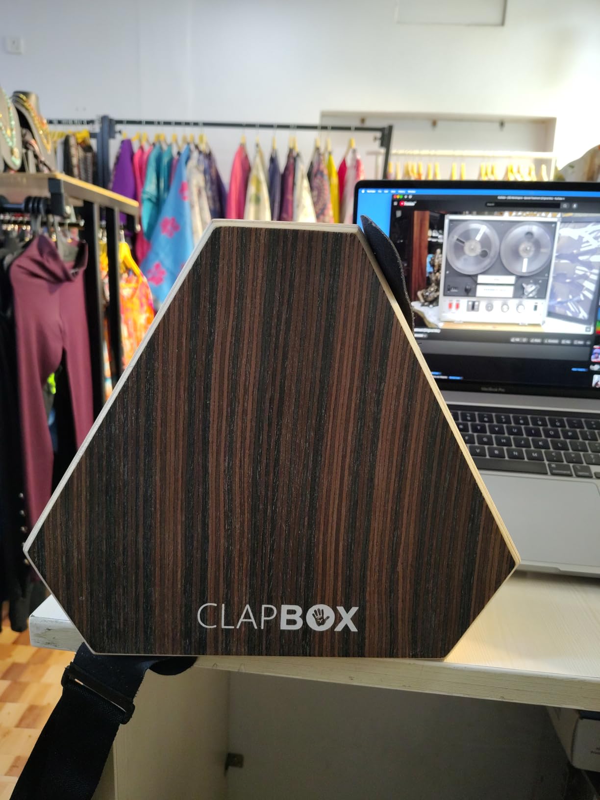 Clapbox Travel Cajon (2-sided), Snare, Bongo - Rubber wood with Carry ...