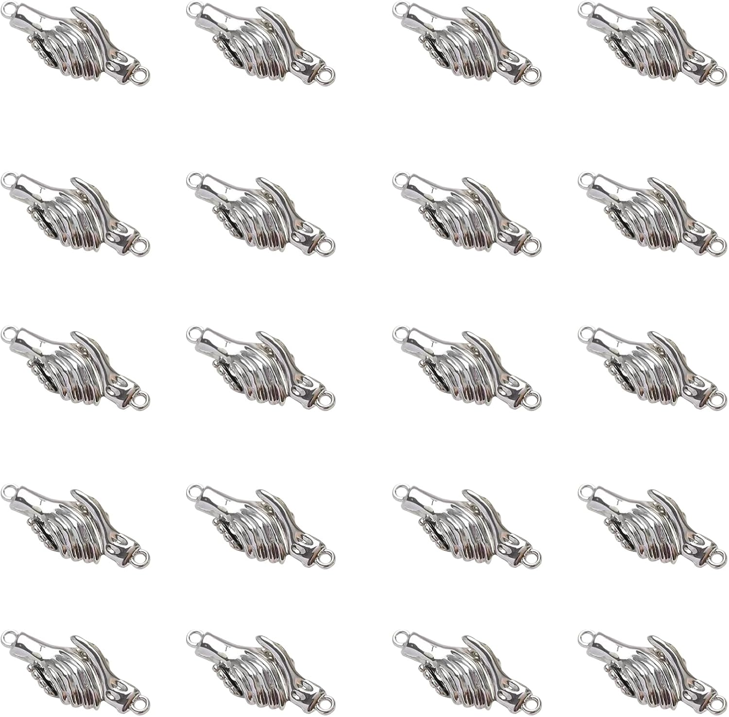 Amazon.com: LOTIKOU 20PCS Handshake Charms Pendant Antique Silver ...