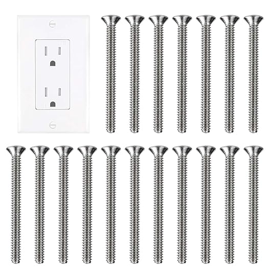 Extra Long Outlet Screws 6-32 x 1-1/2 Inches Electrical Outlet Screws ...