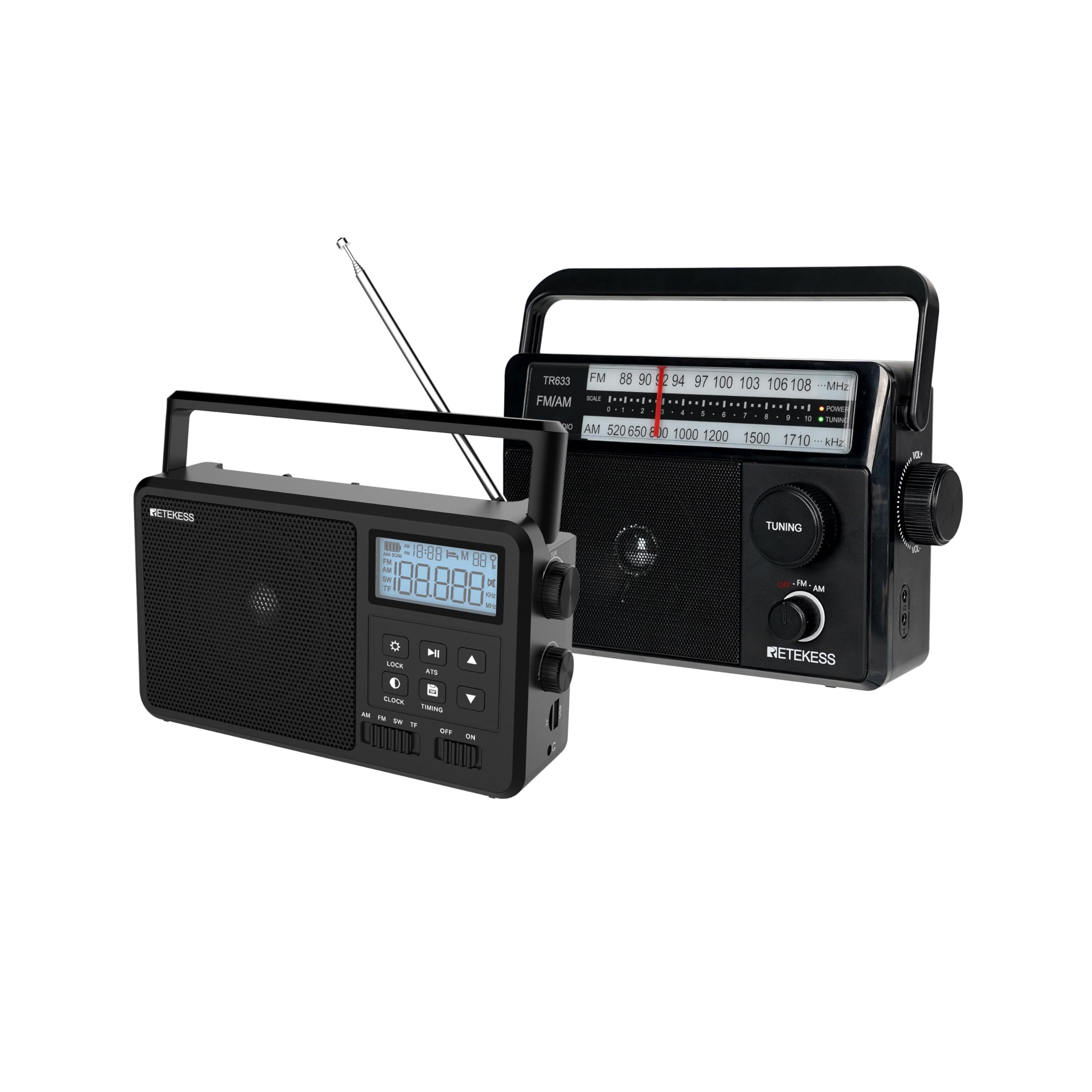 Amazon.com: Retekess TR633 AM FM Radios,Retekess TR638 AM FM Radio ...