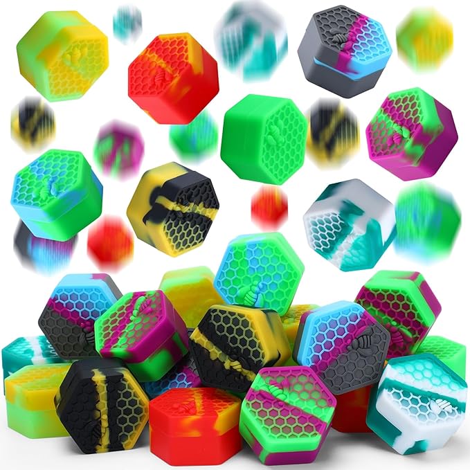 Amazon.com: Outus 20 Pieces Silicone Wax Containers Non Stick Silicone ...