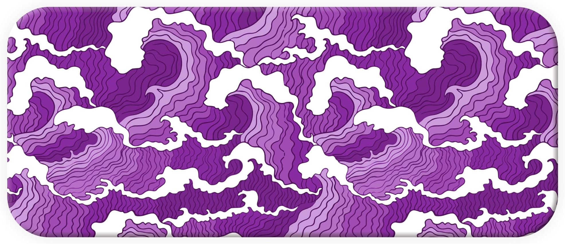 Mouse Pad Gamer Onda Japonesa 90x40 mousepad gamer Extra Grande (Roxo ...