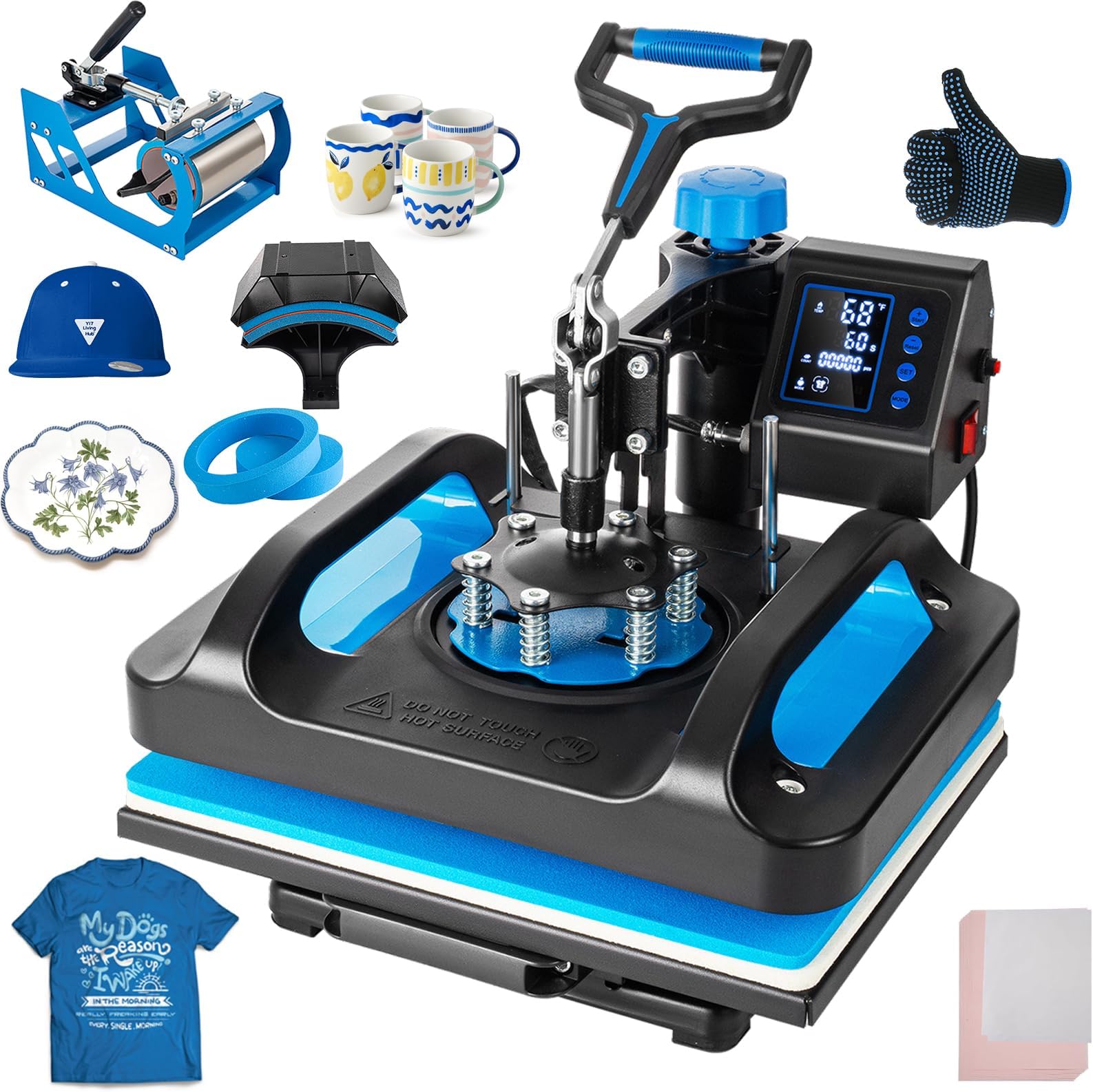 Amazon.com: 12" x 10" Heat Press Machine for T-Shirt, Shirt Press ...