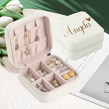 Joyeros De Moda Para Bodas QTQUZA Mini Estuche De Viaje De Joyería