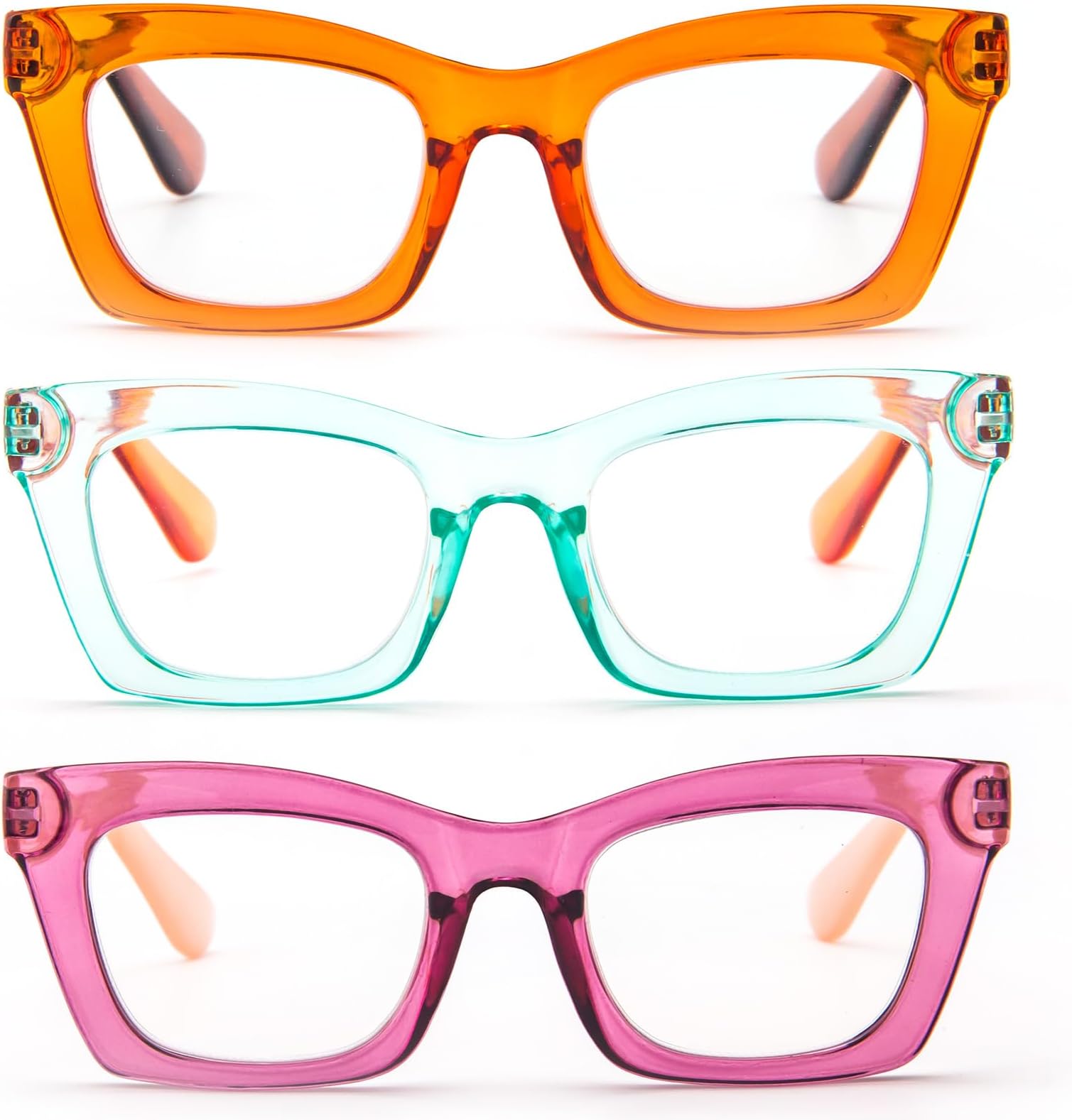 Amazon.com: Eyekepper 4 Pack Ladies Reading Glasses - Oversized Square ...