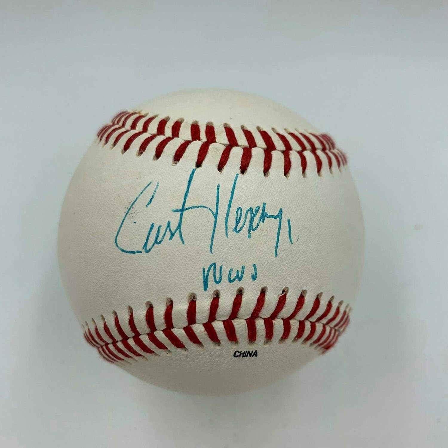 Rare Curt Hennig Signed Autographed Baseball WWE Wrestling With JSA COA ...