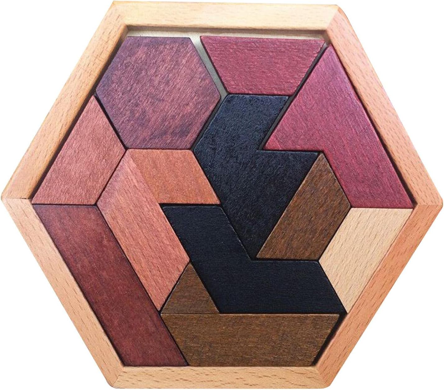 Hexagon Tangram Puzzle - Geometry Shape Blocks Toy,Classic Hexagon ...