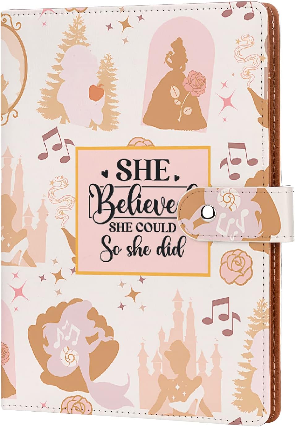 Amazon.com : Princess Lover Gifts Princess Leather Portfolio Folder A5 ...