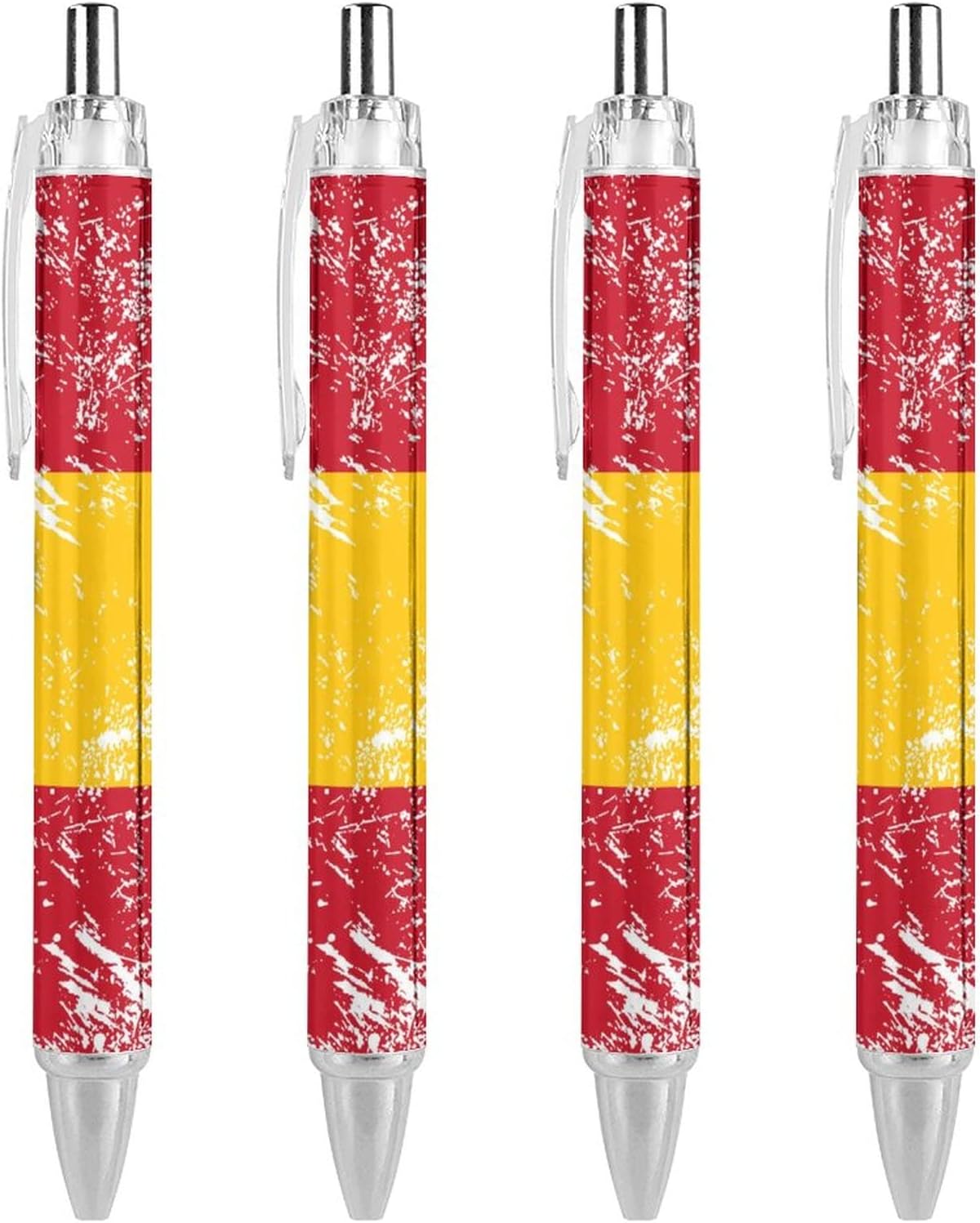 XVBCDFG Spain Retro Flag Printed Retractable Ballpoint Pen Blue Ball ...