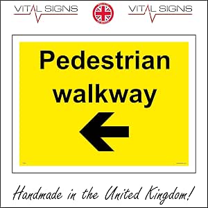 TR265 Pedestrian Walkway Left Arrow People Footpath Route Direction Way ...