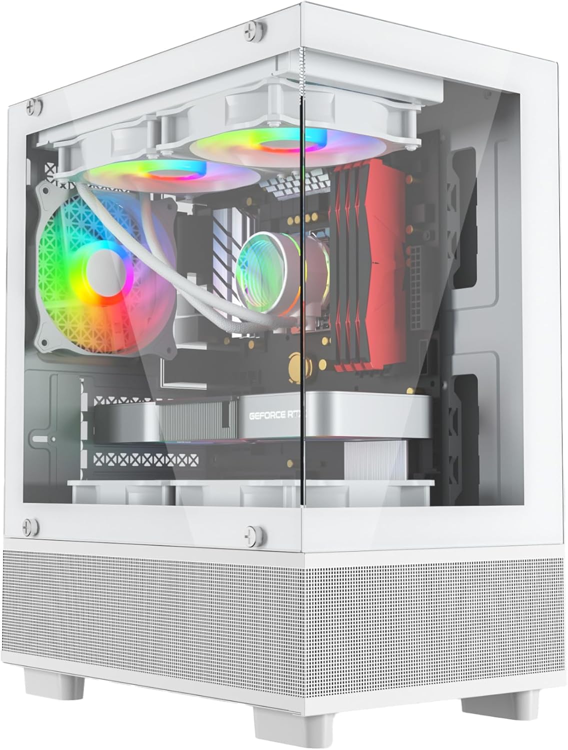 IONZ KZ-V Mini Aether PC Gaming case M/ATX Tempered Glass With Maximum ...