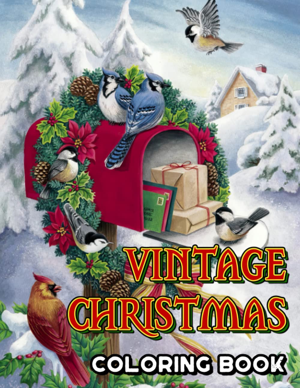 Vintage Christmas Coloring Book: Cute And Fun Christmas Coloring Pages ...