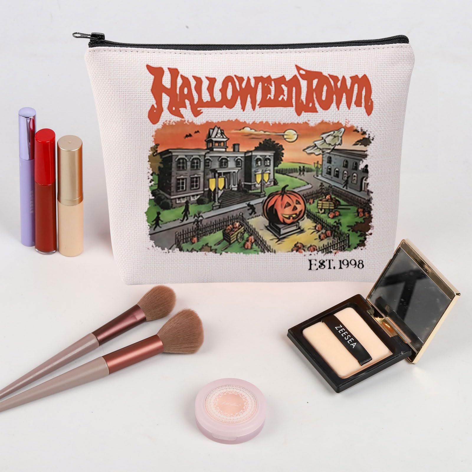 Snapklik.com : TOBGBE Funny Pumpkin Makeup Bag Halloweentown Est 1998 ...
