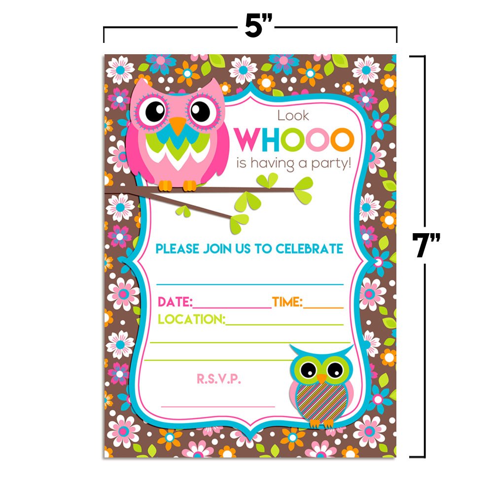Owl Invitation Template Printable Pattern Kids Invitations Reptile