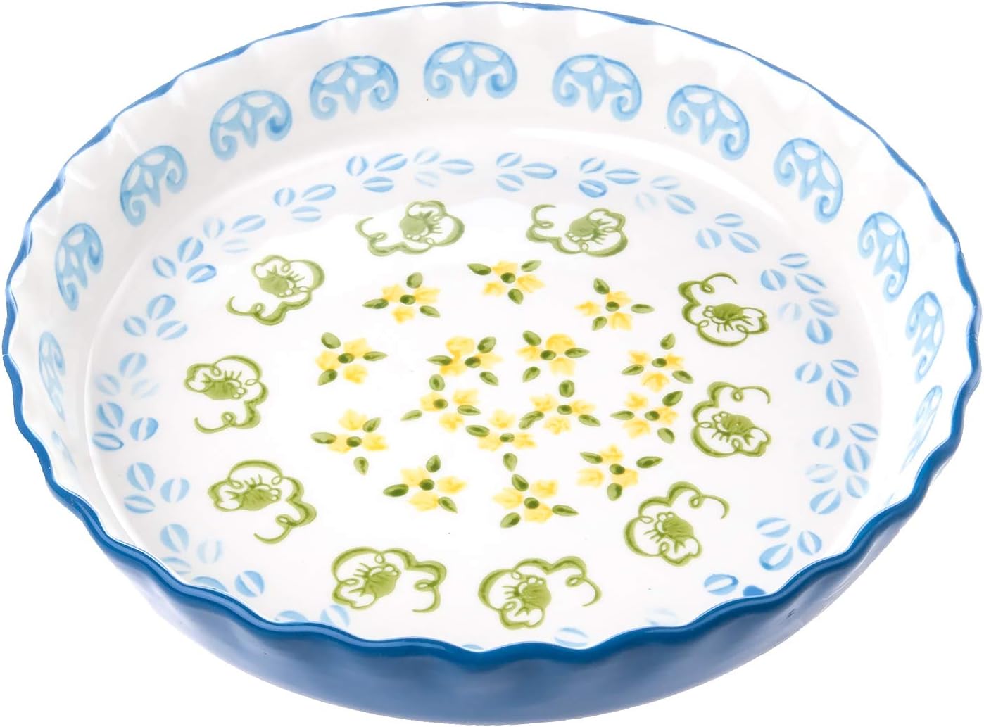 Amazon.com: Coloch 2 Pack Ceramic Pie Plate for Baking with Fluted Rim ...